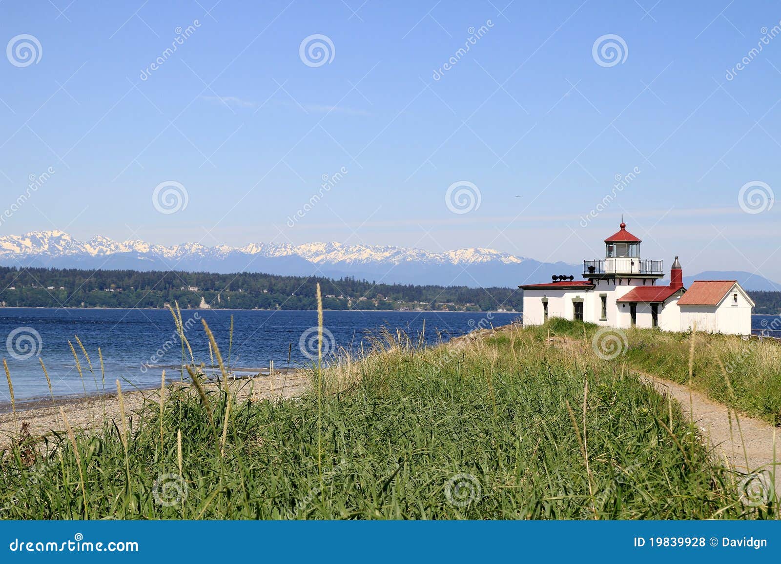 West Point Lighthouse Discovery Park Seattle Stock Photo - Image of ...