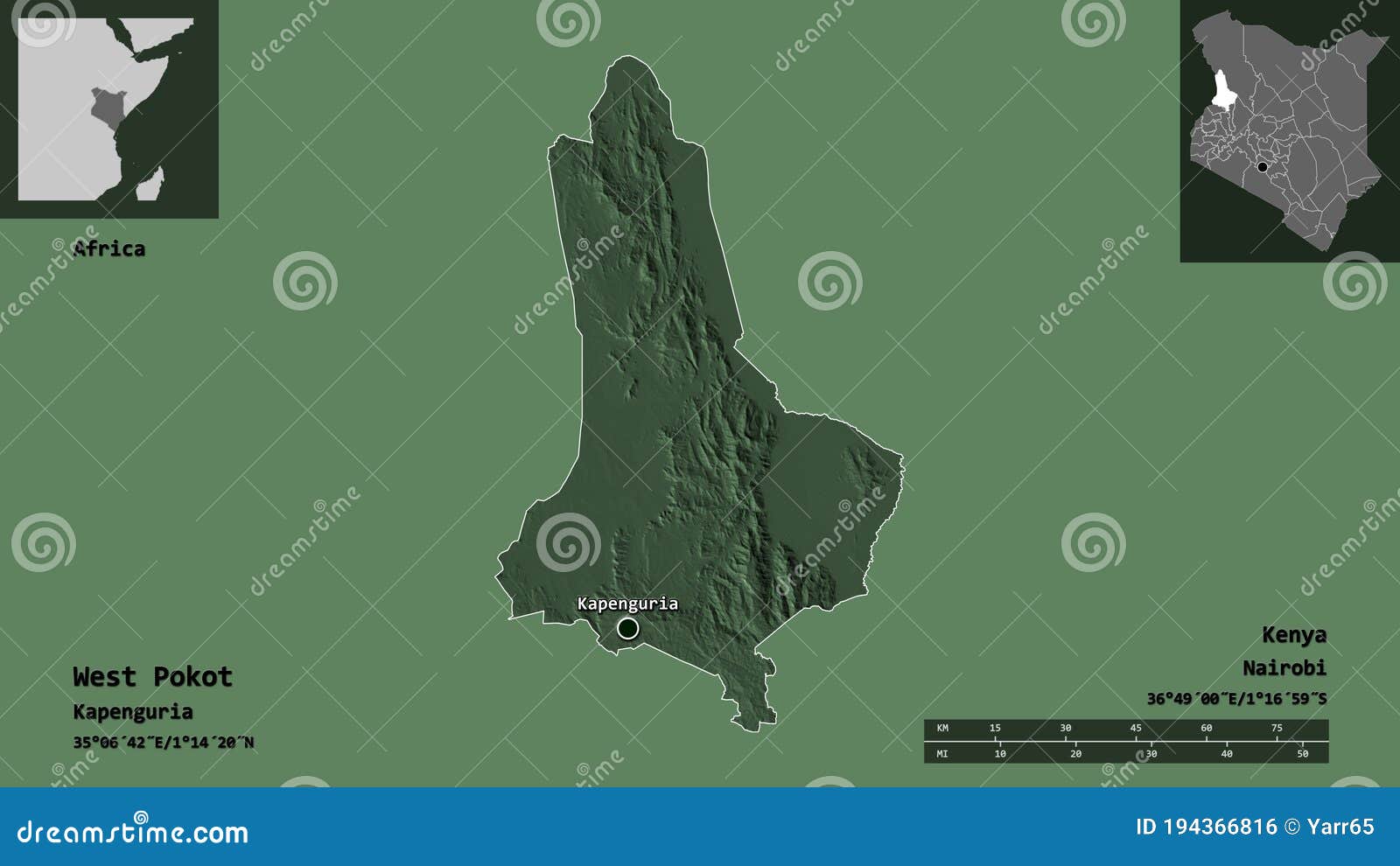 West Pokot, County of Kenya,. Previews. Administrative Stock ...