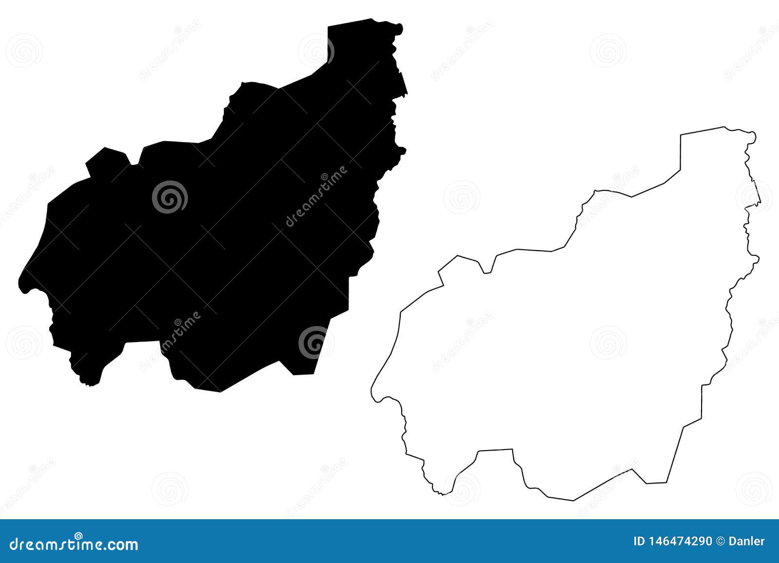 Bafoussam City Republic Of Cameroon, Mifi Department Map Vector ...