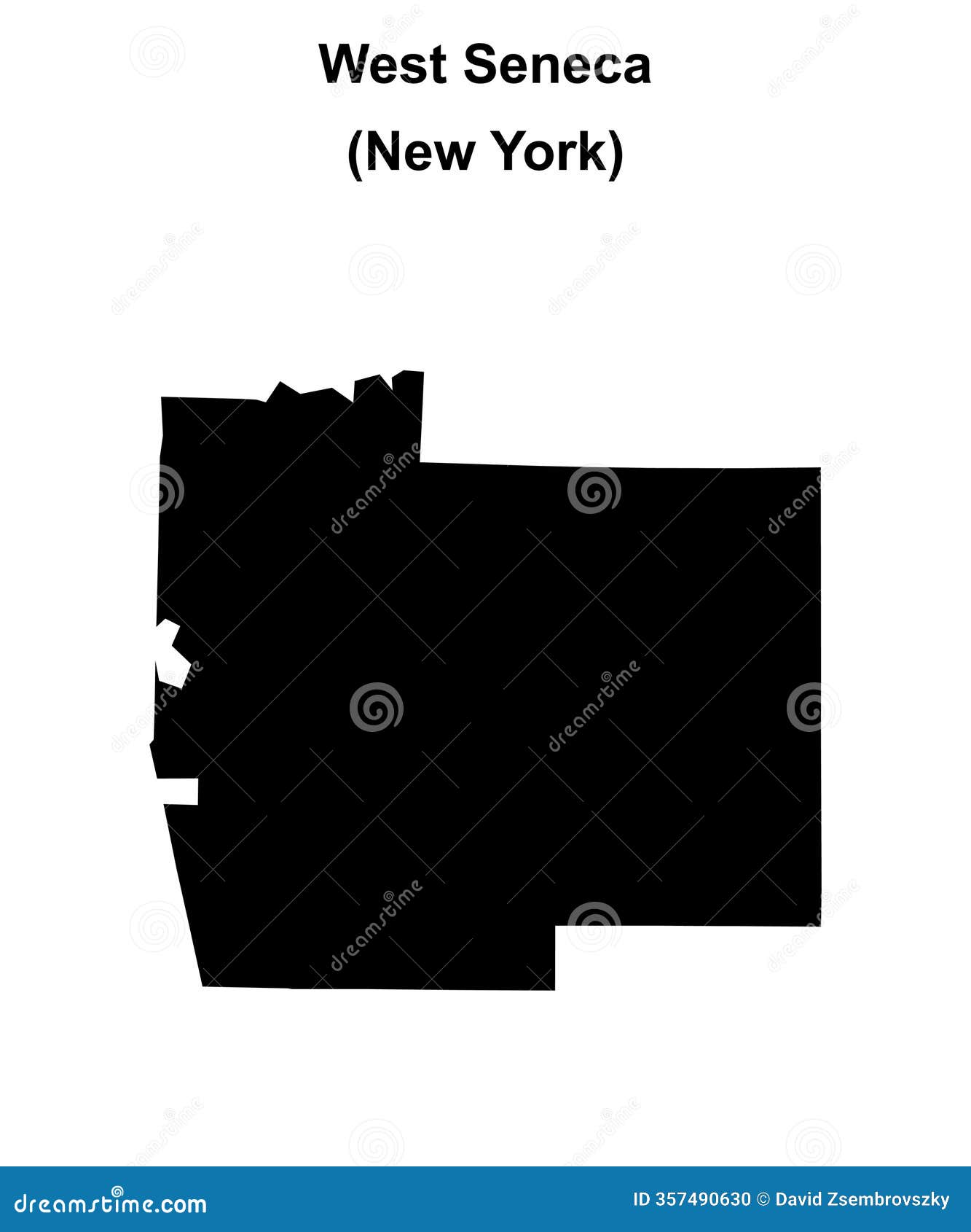 West Seneca Outline Map Vector Illustration | CartoonDealer.com #357490630