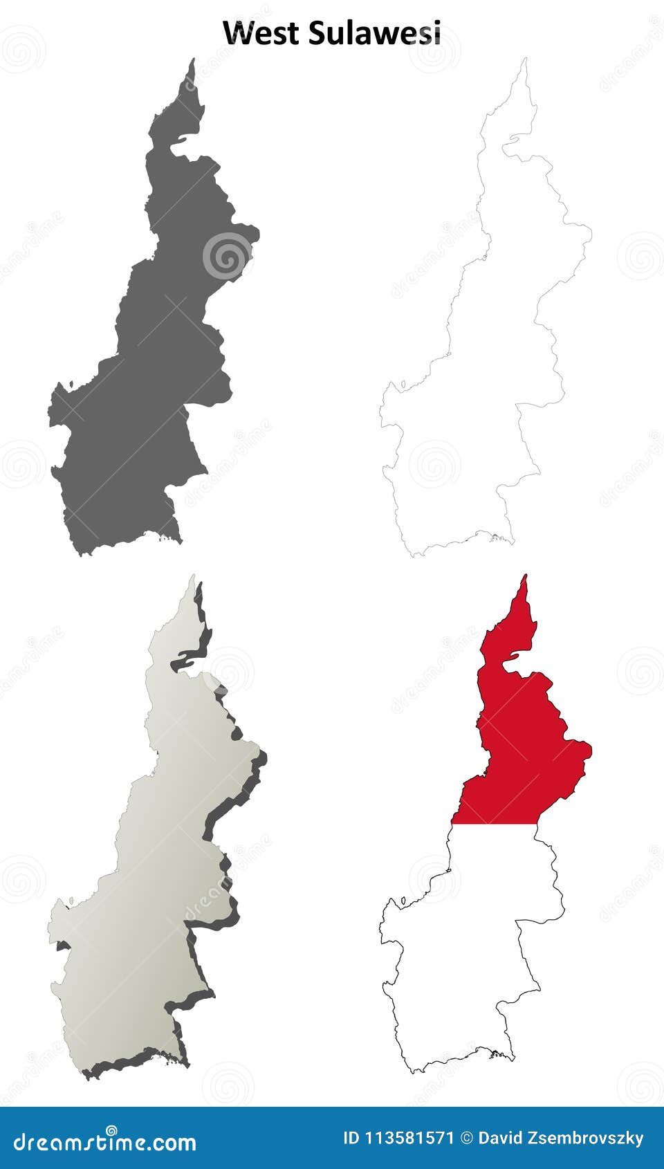 West Sulawesi Blank Outline Map Set Stock Vector - Illustration of ... West Sulawesi Blank Outline Map Set Stock Vector - Illustration of ...