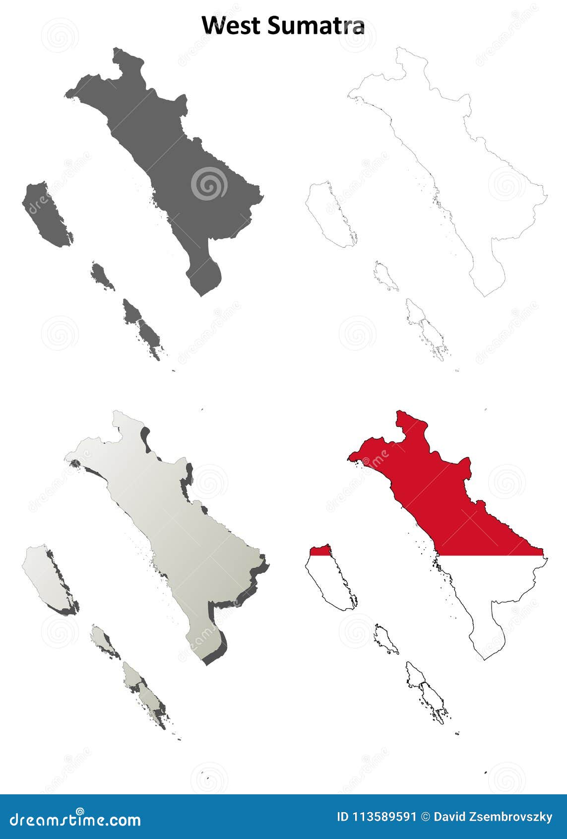 West Sumatra Blank Outline Map Set Stock Vector - Illustration of state ... West Sumatra Blank Outline Map Set Stock Vector - Illustration of state ...