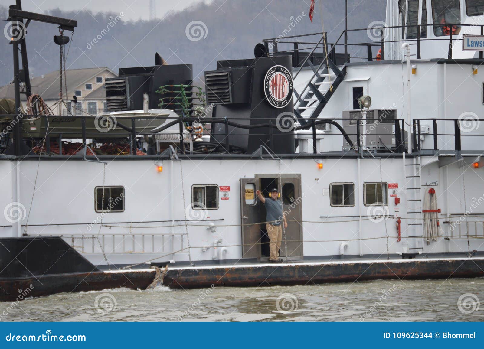 West Virginia Coal Barge Worker Editorial Stock Image - Image of ...