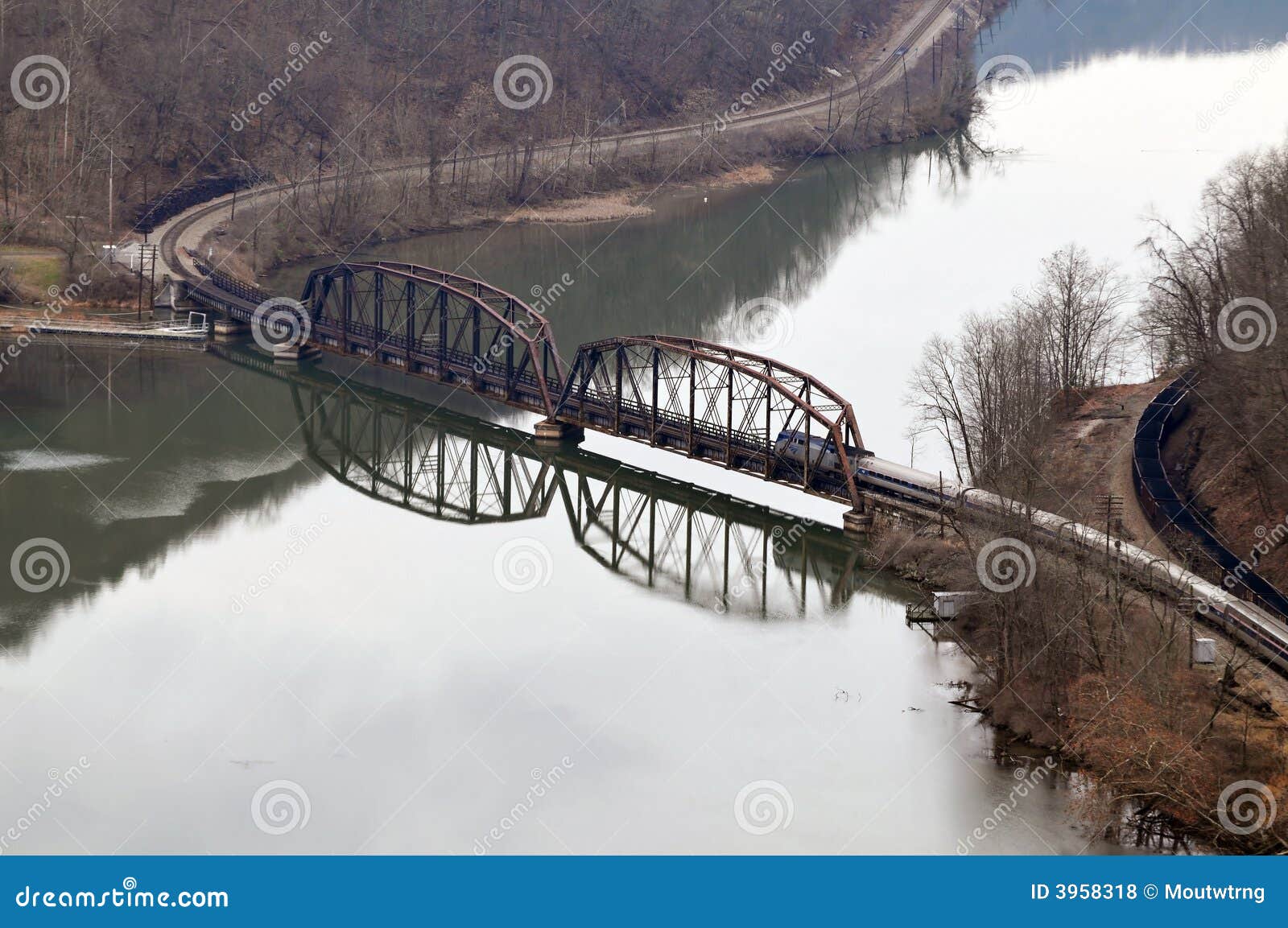 West Virginia Railroad Bridge Stock Photo - Image of gorge, interstate ...