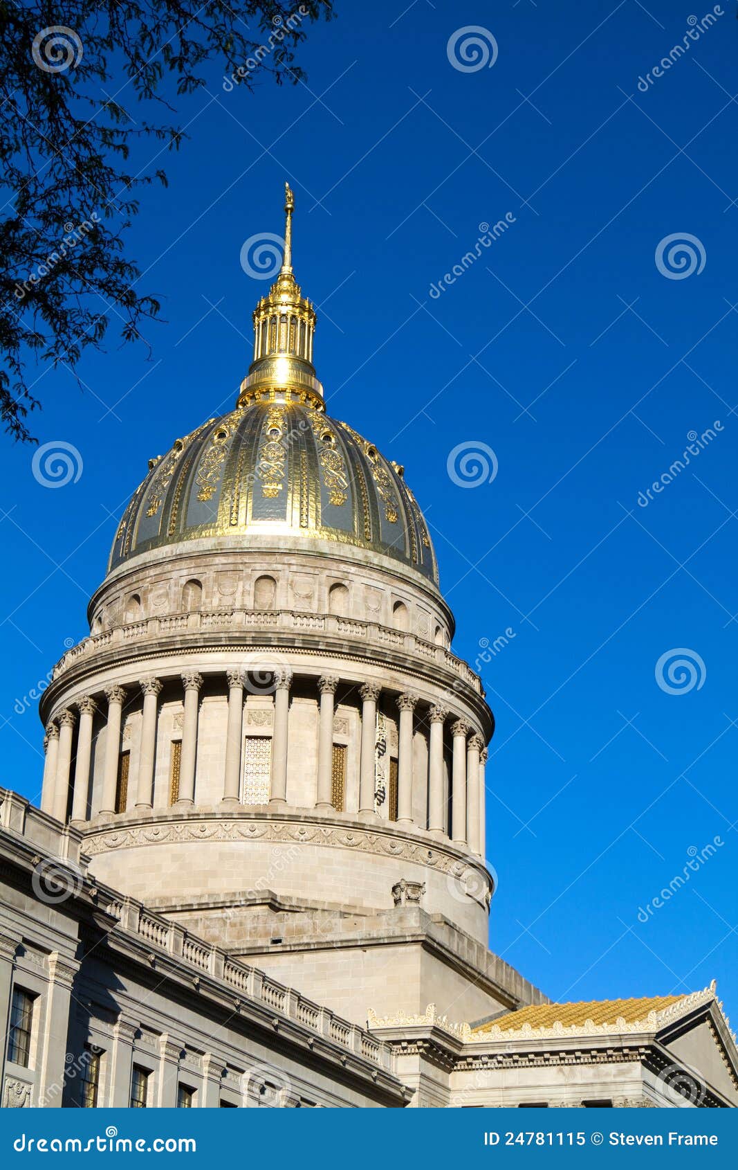 West Virginia Statehouse Dome Stock Image - Image of historical ...