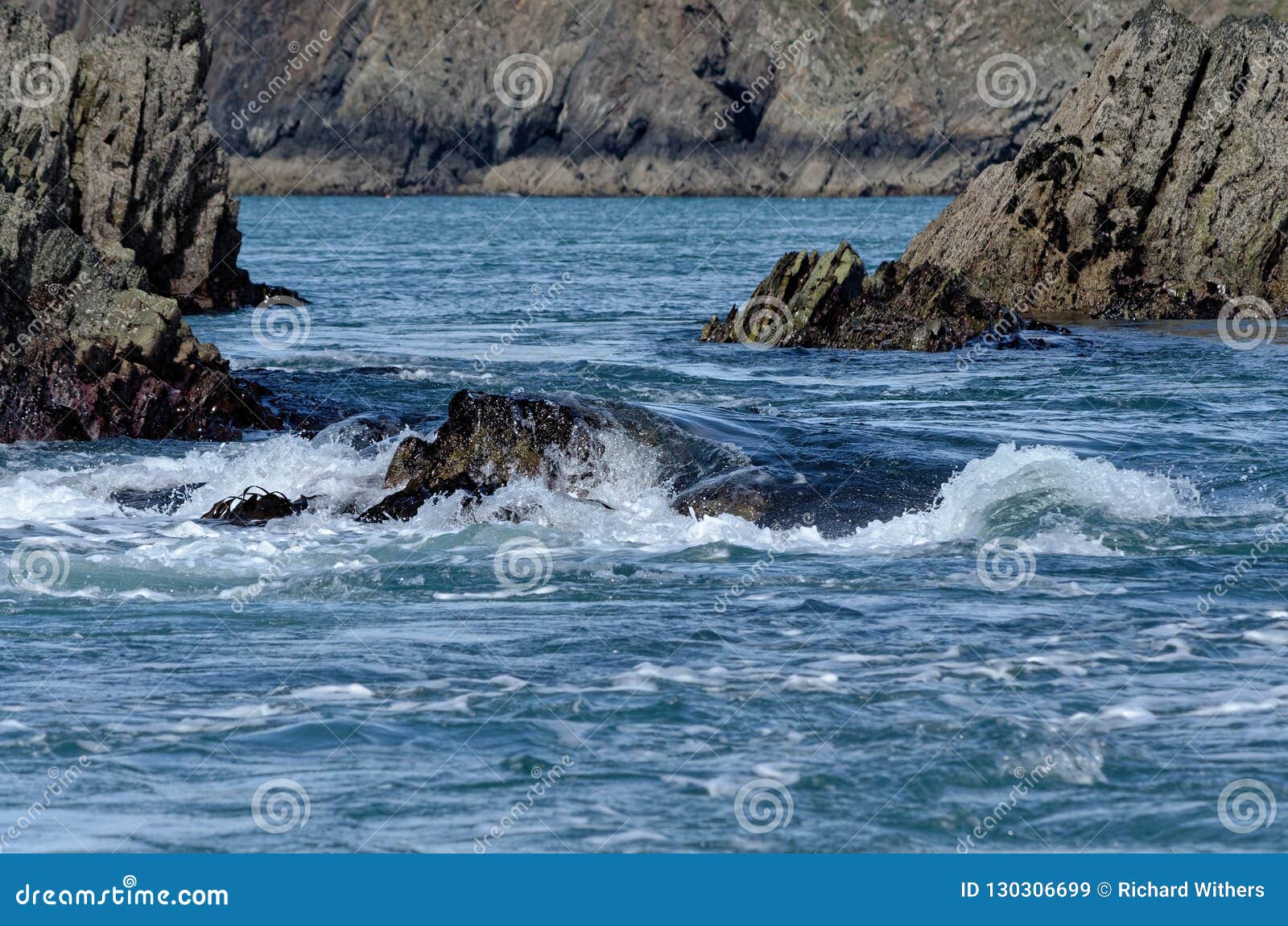 West Wales sea stock image. Image of wales, waves, west - 130306699