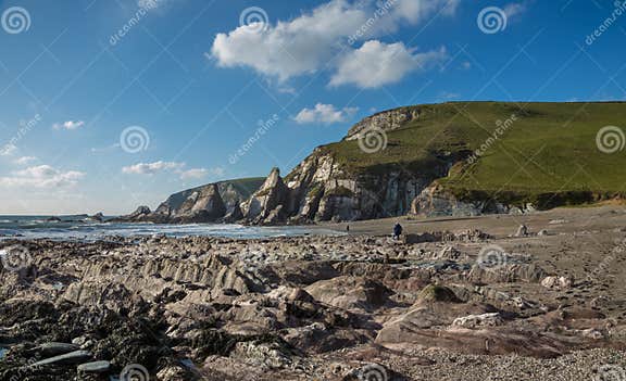Westcombe Beach Devon stock photo. Image of blue, seascape - 29300260