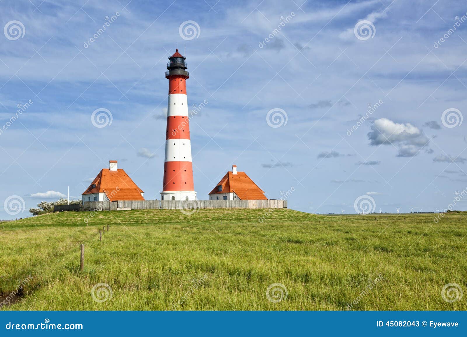 Westerhever Lighthouse stock image. Image of beacon, germany - 45082043