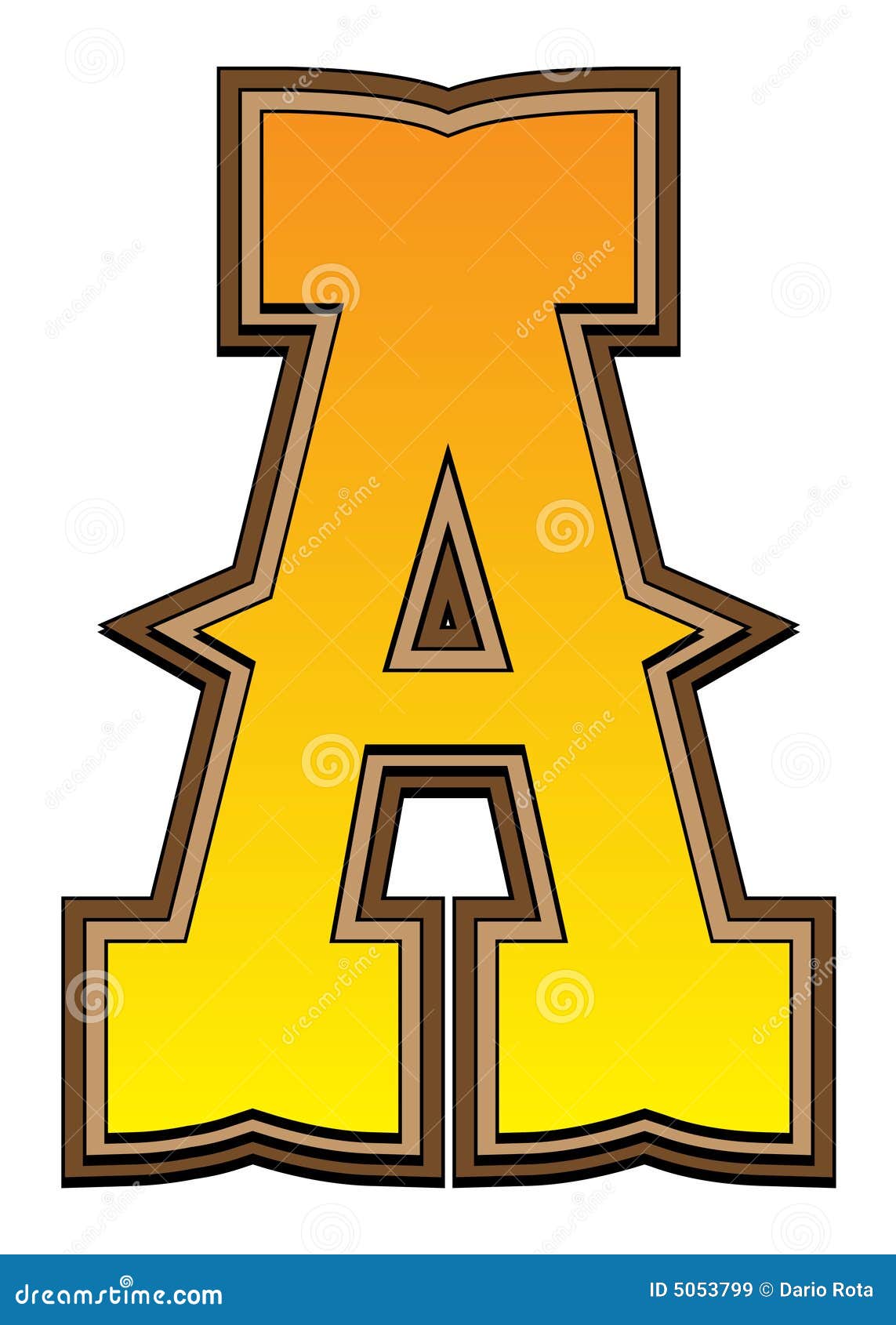 Western Alphabet Letter - A Stock Illustration - Image: 5053799