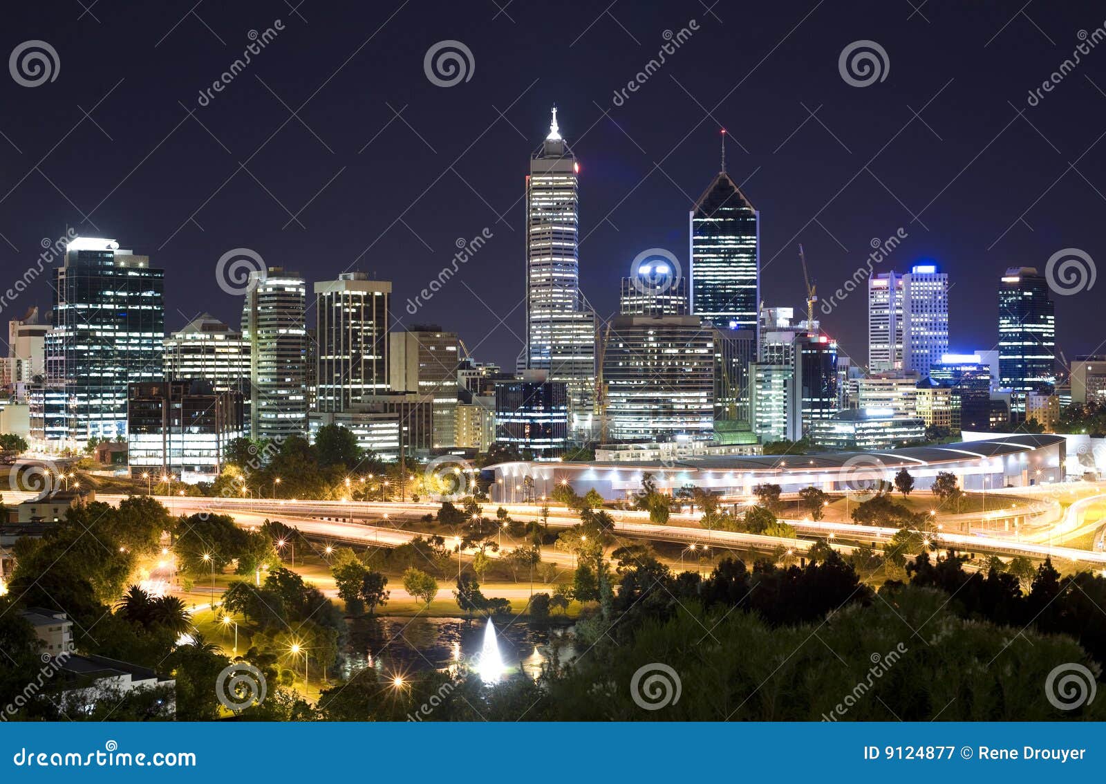 Western Australia - Perth Skyline Stock Image - Image of urban, water ...