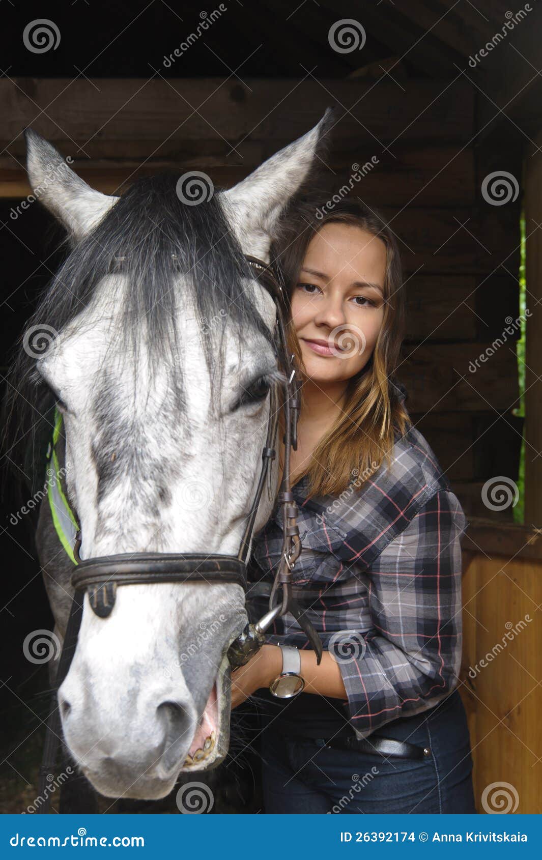 Western Beauty with Her Horse Stock Photo - Image of beauty, colour ...