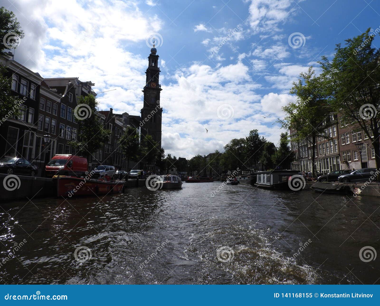 Western Church Westerkerk at Sunset, Amsterdam, Netherlands Stock Image ...
