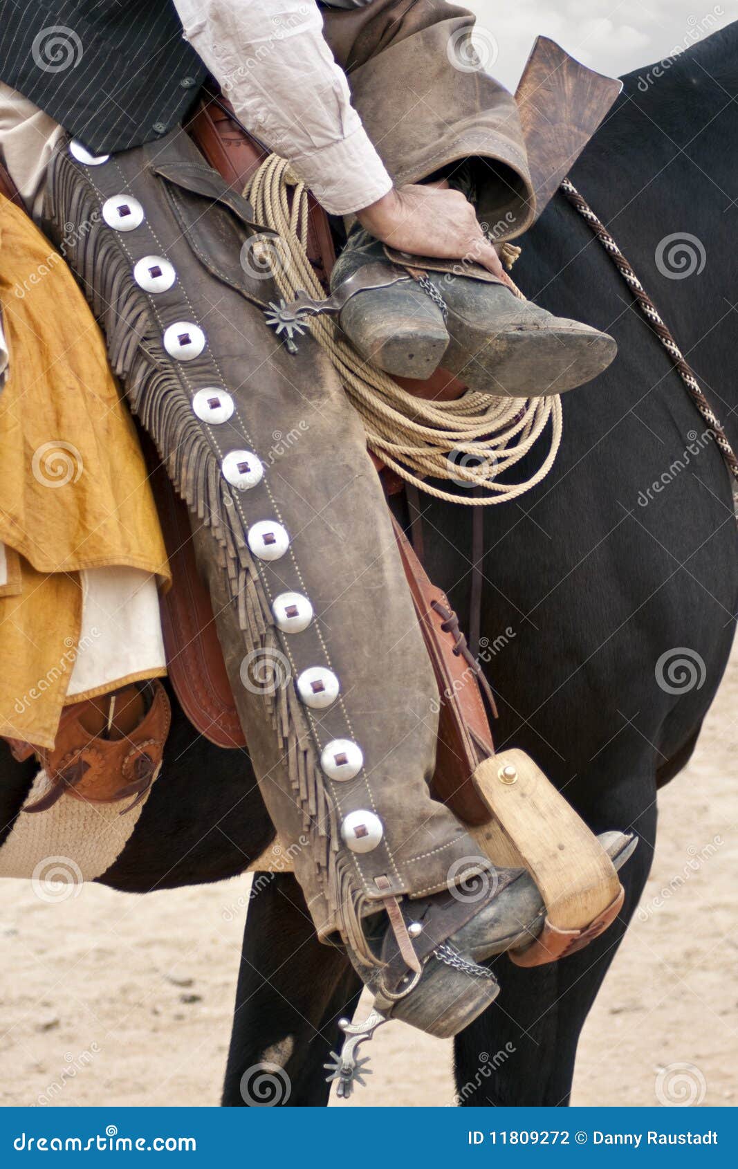 Western Cowboy Rests Along the Trail Stock Photo - Image of ranch ...