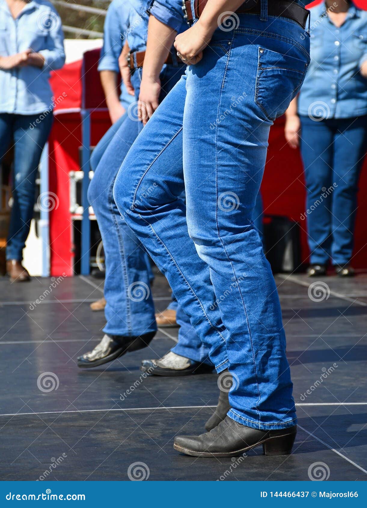 Western Dancers Dancing Outdoors Stock Image - Image of dance, jeans ...