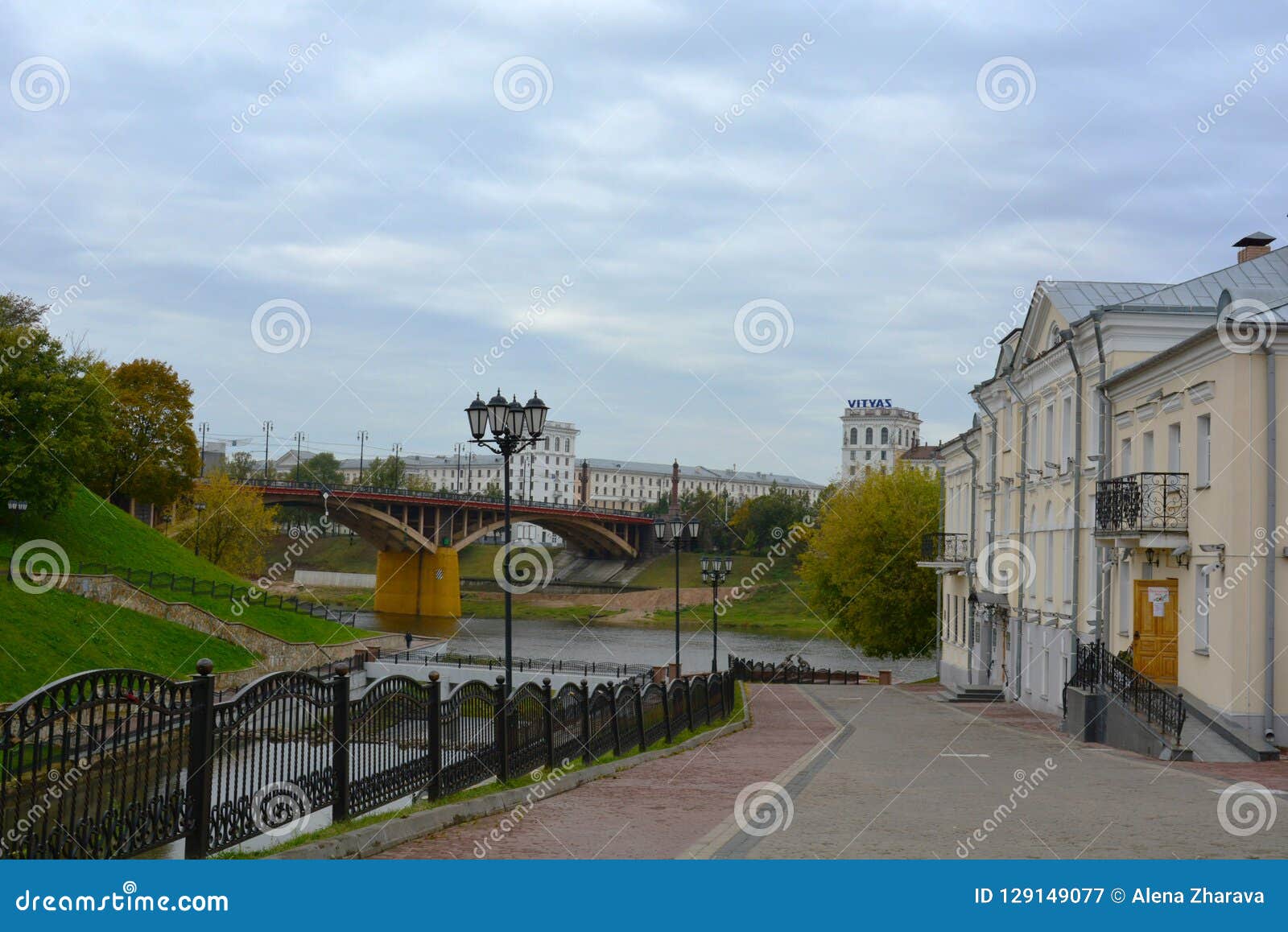 Western Dvina River and Kirov Bridge Stock Image - Image of holy, kirov ...