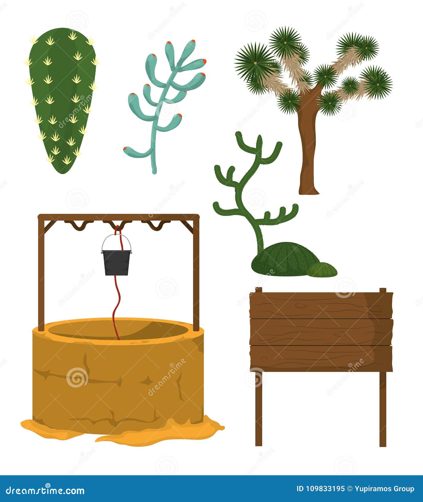 Western elements isolated stock vector. Illustration of signpost ...