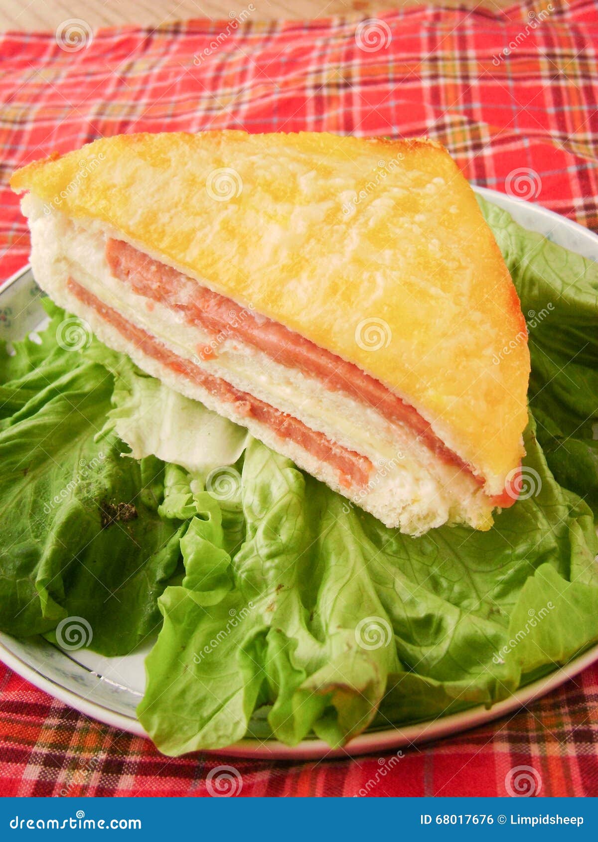Western Food Bread and Lettuce Stock Photo - Image of butty, face: 68017676