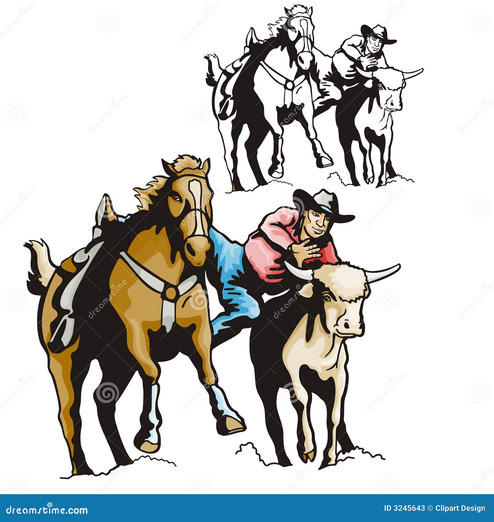 Rodeo Roping Clipart