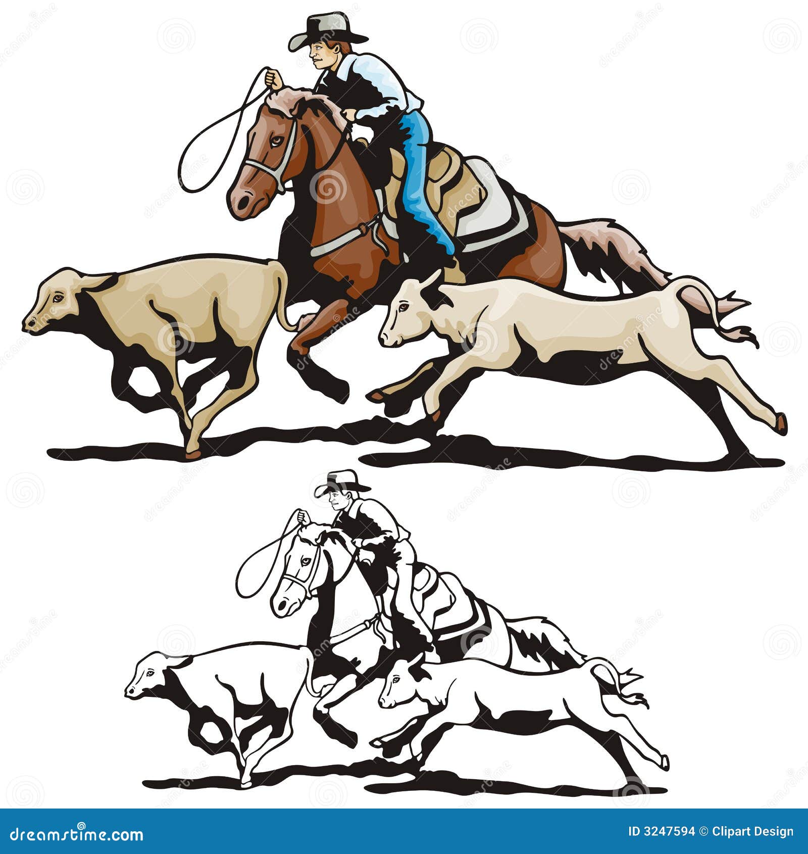 Rodeo Roping Clipart