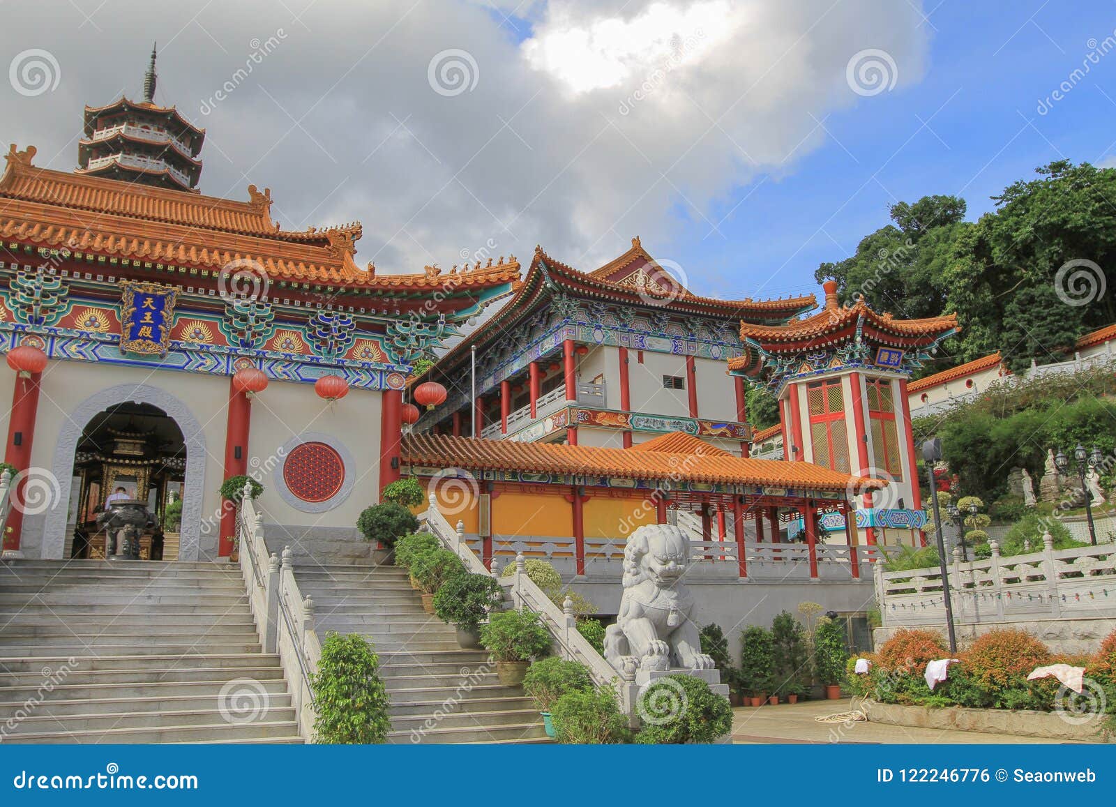 The Western Monastery at the Tsuen Wan Stock Photo - Image of worship ...