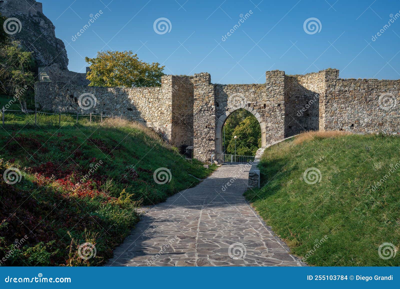 Western Moravian Gate at Devin Castle - Bratislava, Slovakia Stock ...