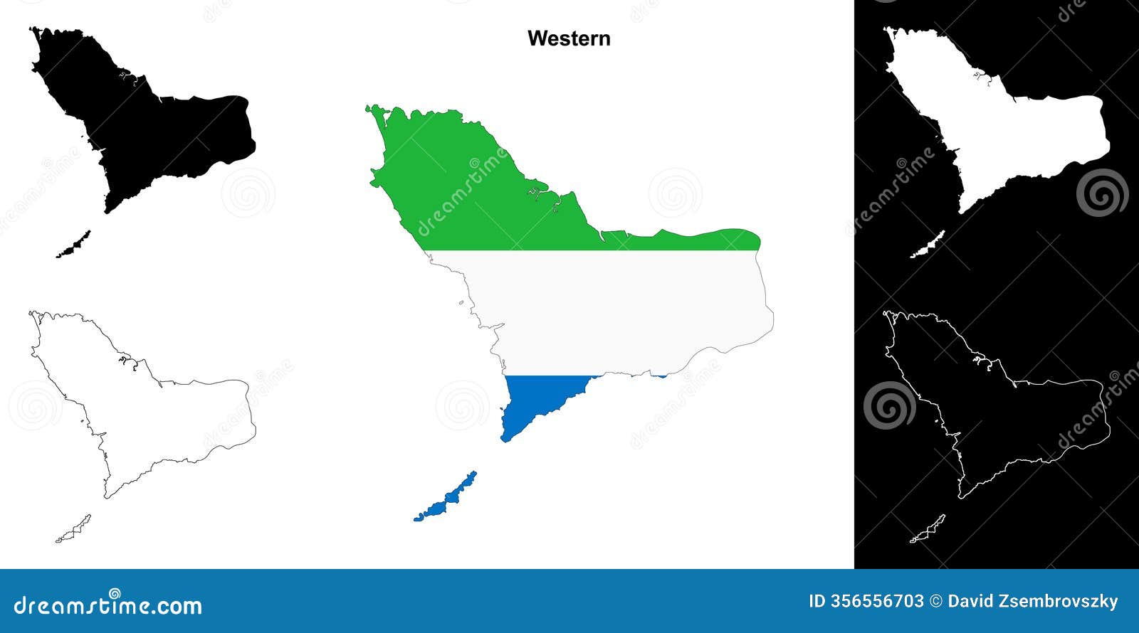 Western outline map stock vector. Illustration of borders - 356556703