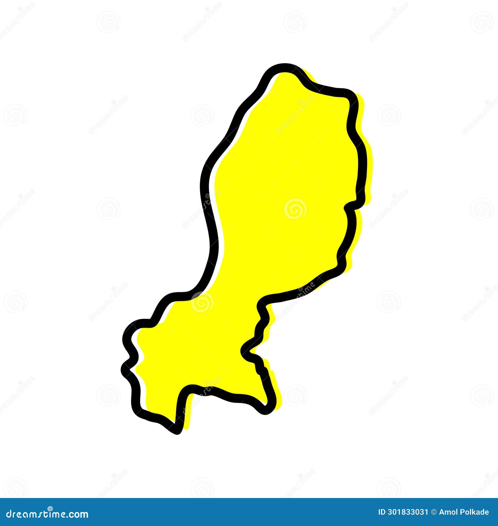 Western Province of Rwanda Vector Map Illustration Stock Vector ...