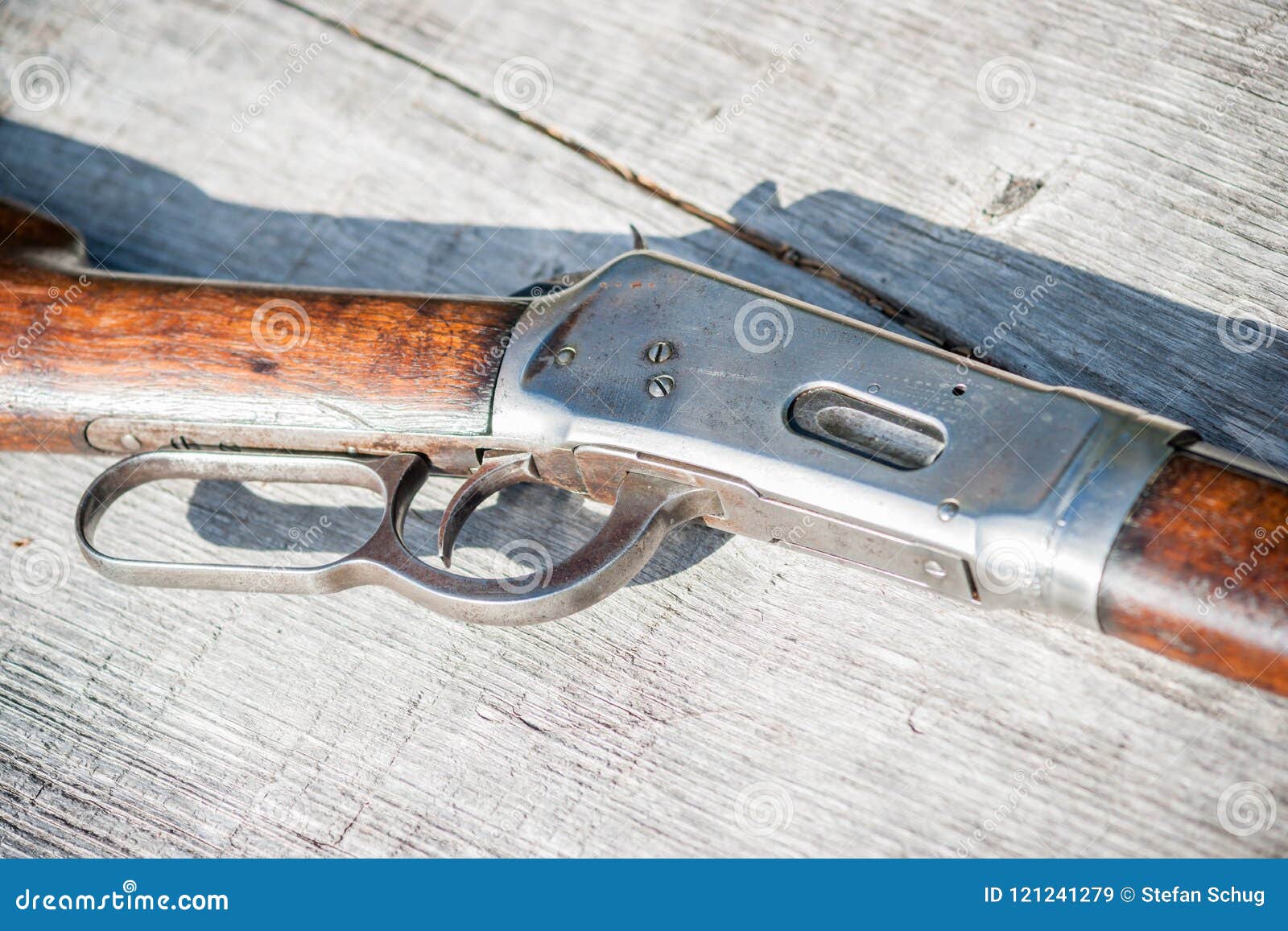 Western Rifle On A Green Field Royalty-Free Stock Photography ...