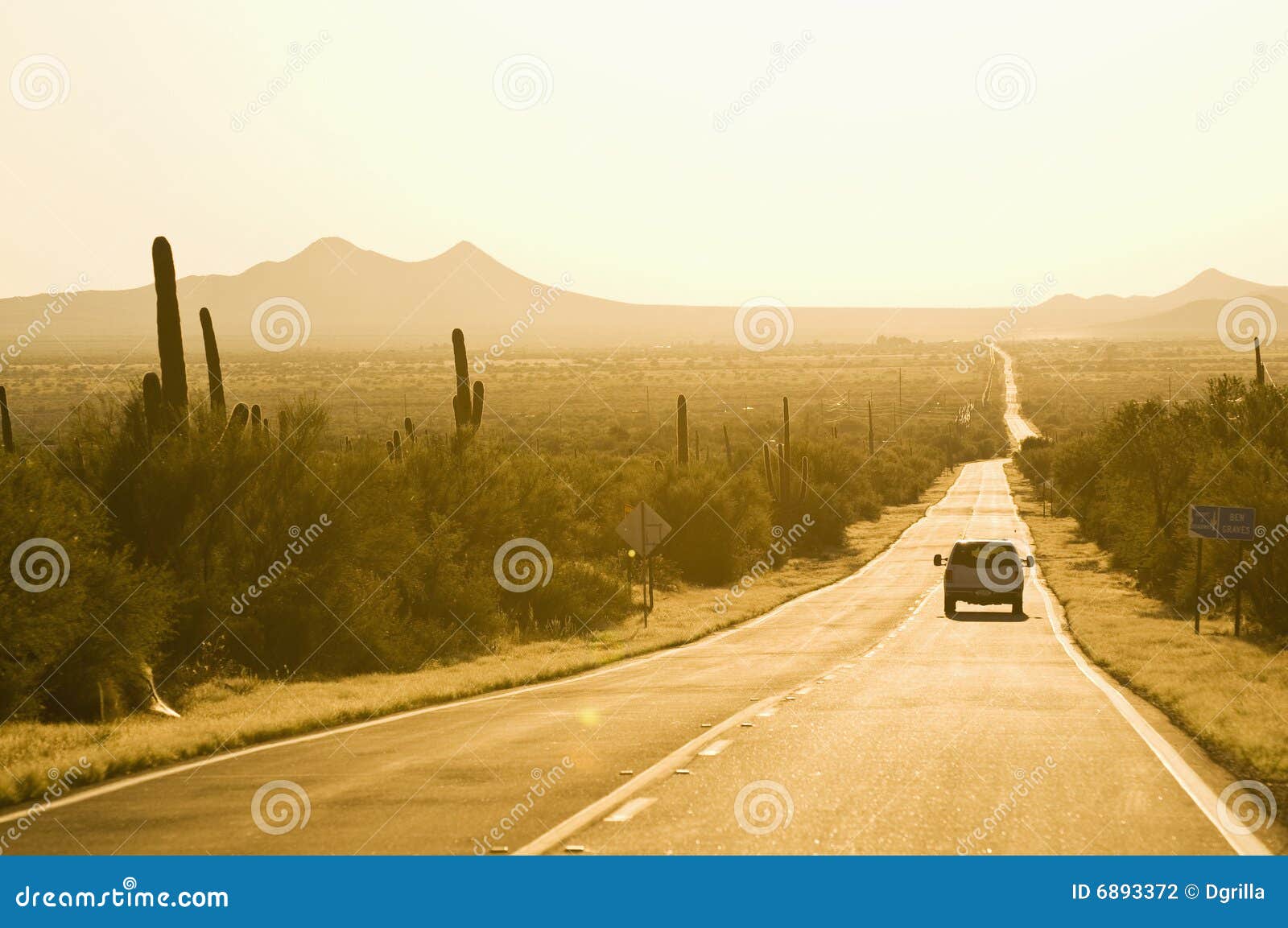Western road at sunset stock photo. Image of destinations - 6893372