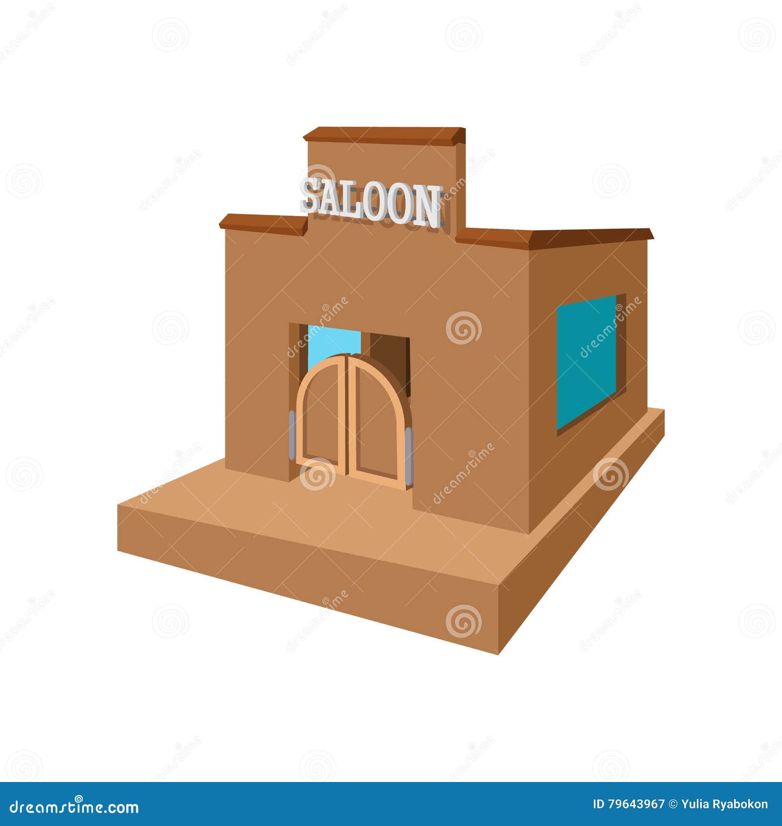 Western Saloon Cartoon Icon Stock Vector - Illustration of cartoon ...