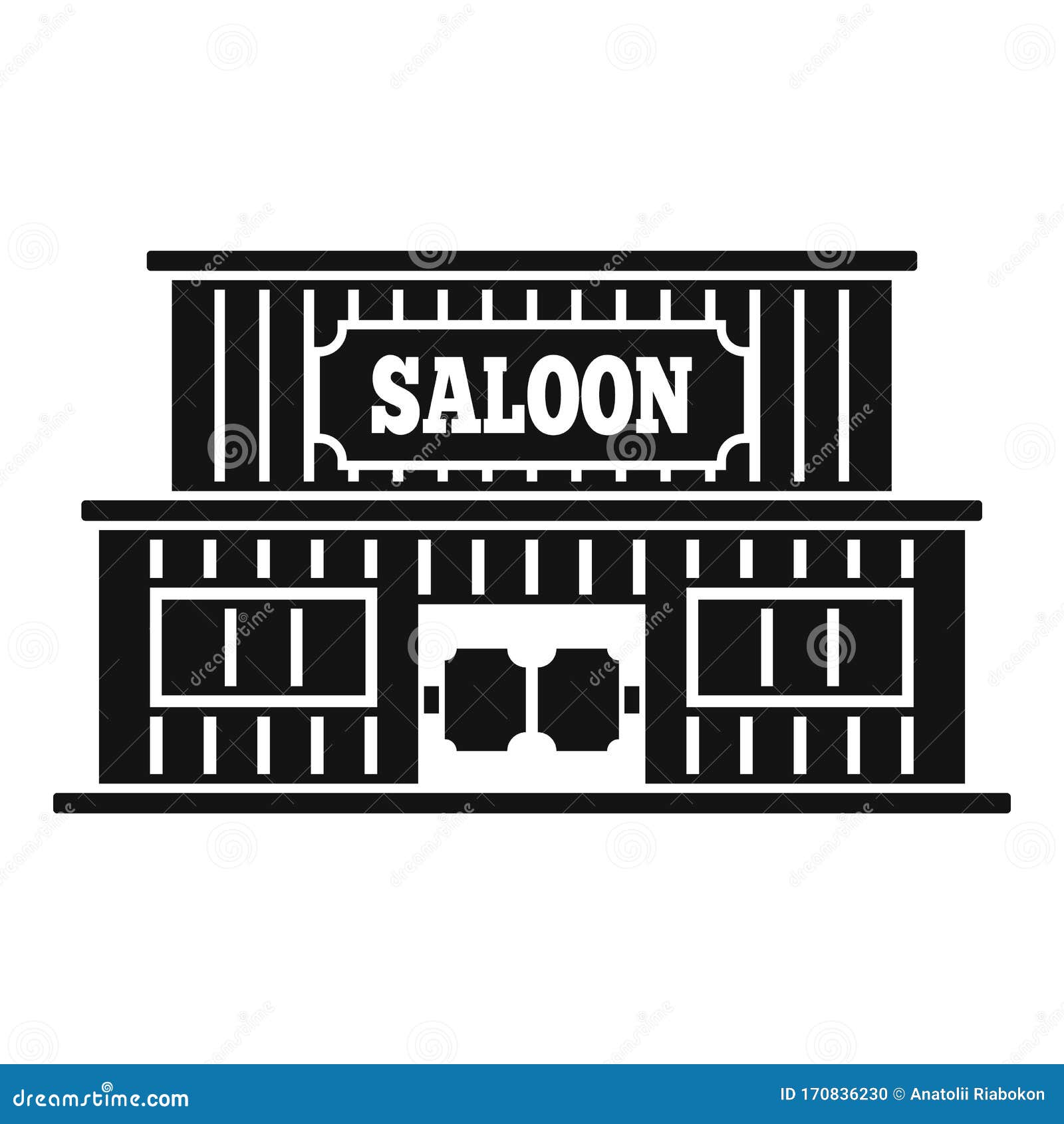 Western Saloon Icon, Simple Style Stock Vector - Illustration of ...