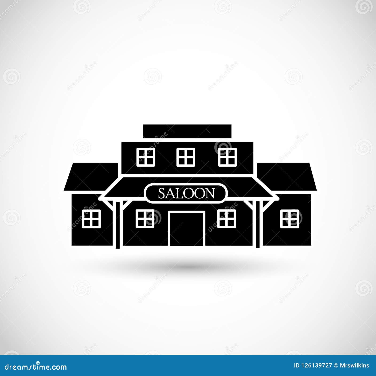 Saloon Icon Cartoon. Singe Western Icon From The Wild West Cartoon ...