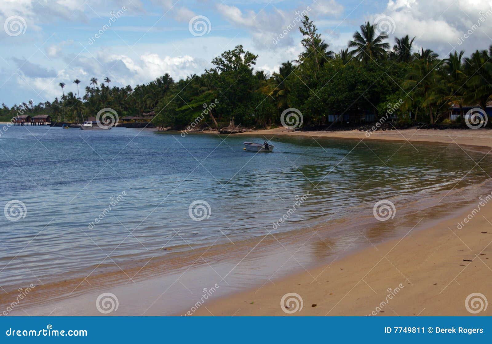 Western Samoa beachscape stock image. Image of western - 7749811