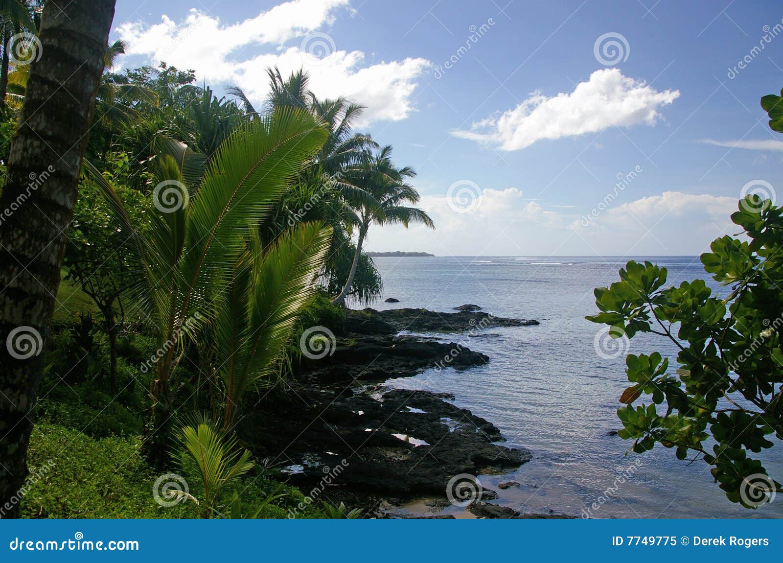 Western Samoa oceanscape stock image. Image of rocks, samoa - 7749775