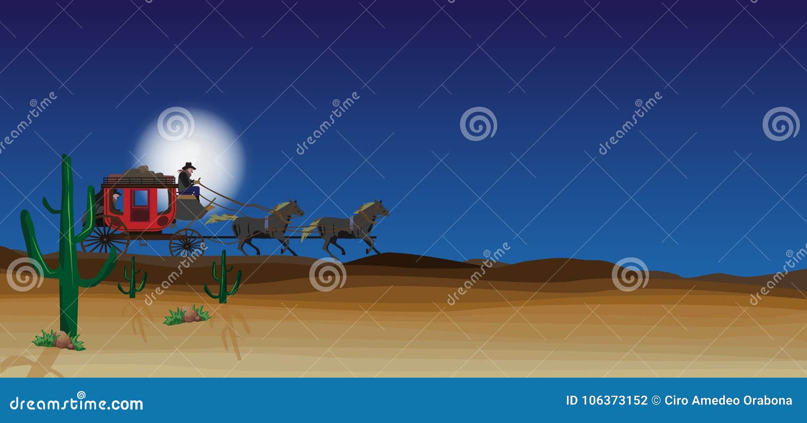 Western scene stock vector. Illustration of vector, mountain - 106373152