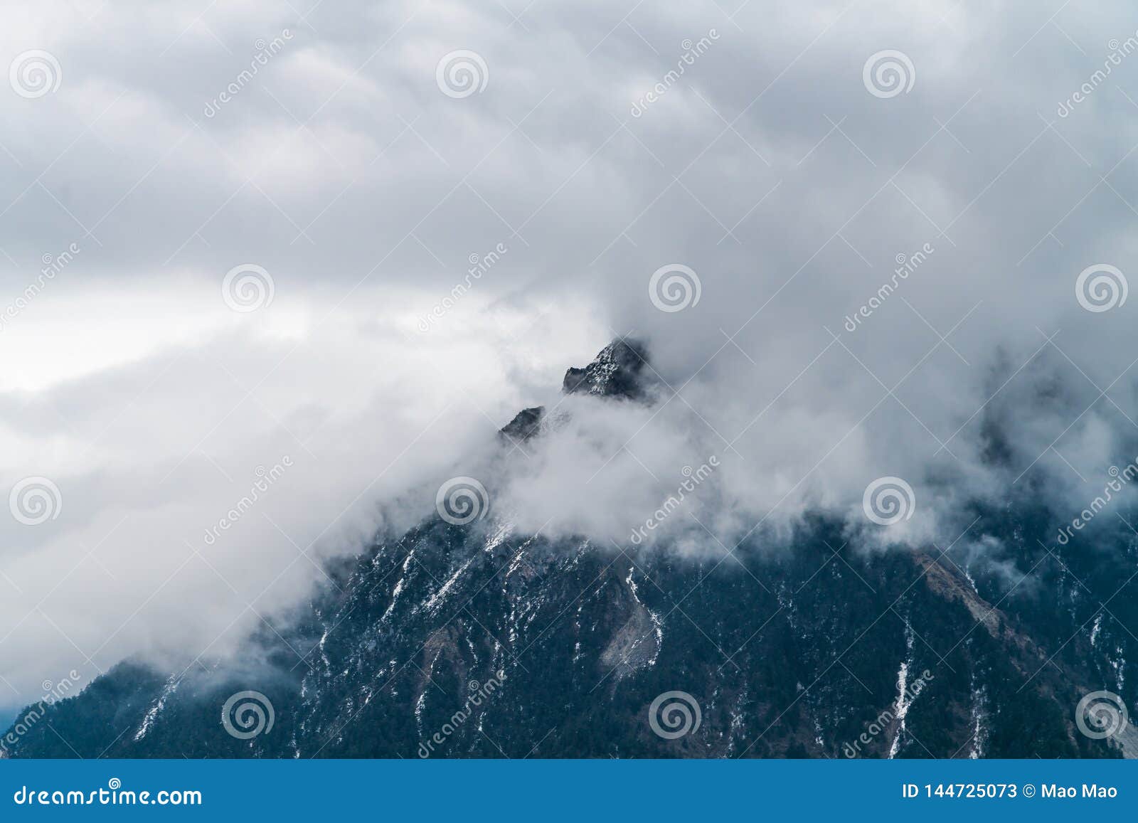 Western Sichuan, China, Snow Mountain Cloud Falls Stock Image - Image ...