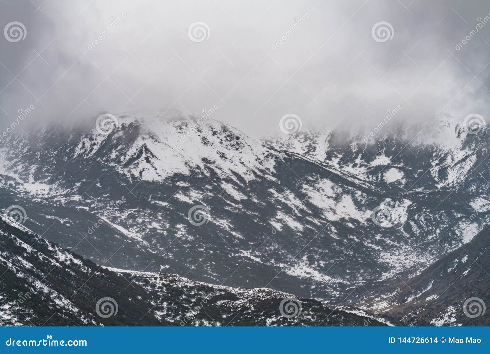 Western Sichuan, China, Snow Mountain Cloud Falls Stock Photo - Image ...