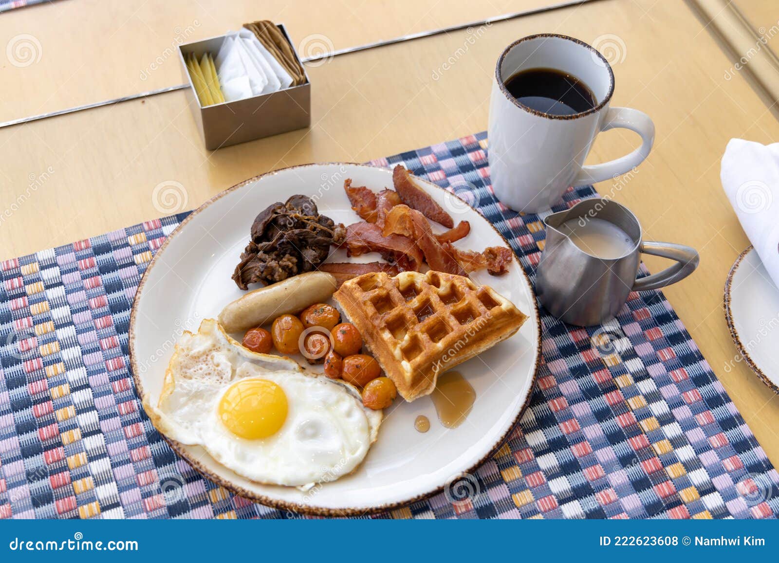 Western Style Breakfast Set Stock Photo - Image of bacon, food: 222623608