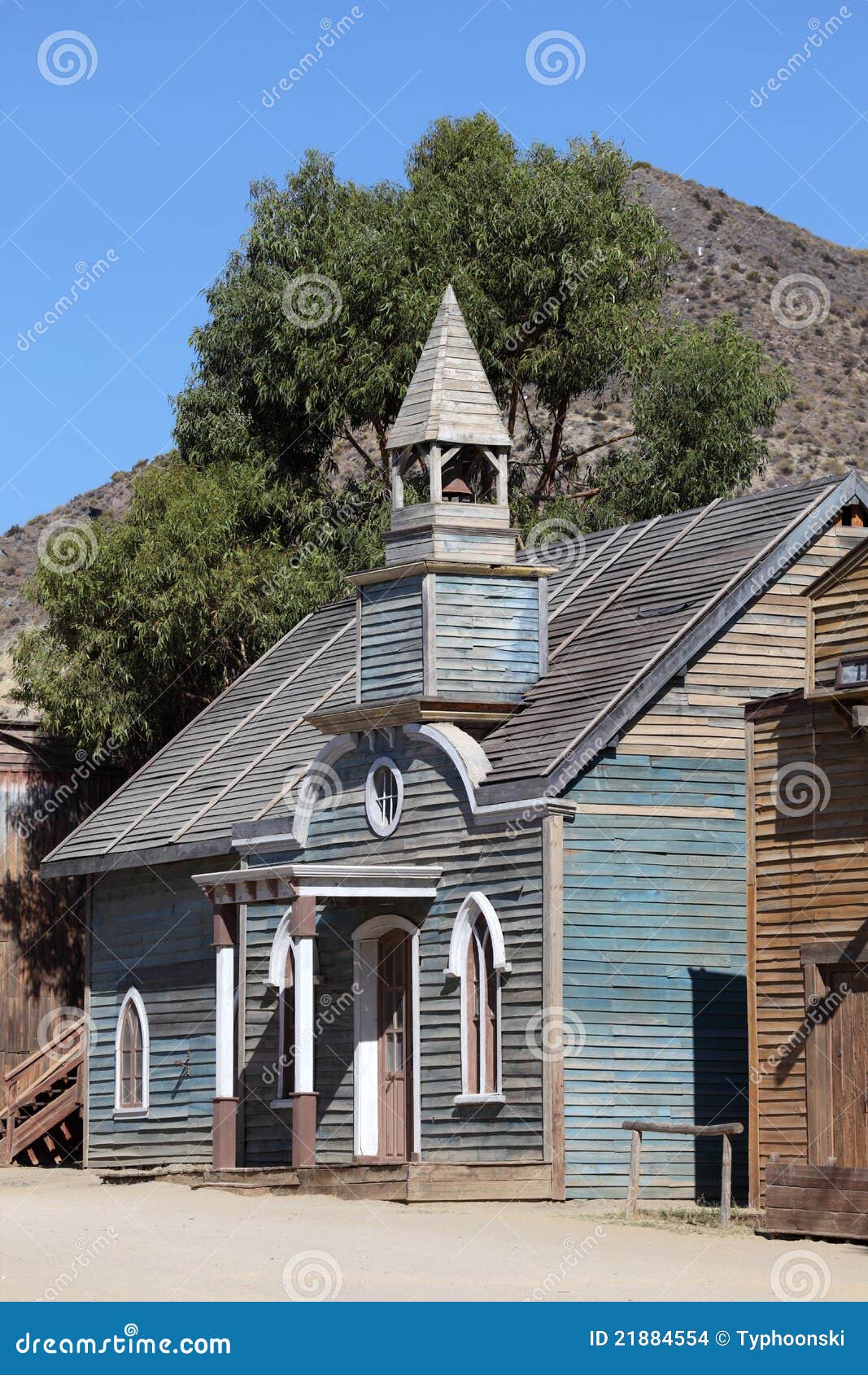 Western style church stock photo. Image of scenery, wild - 21884554