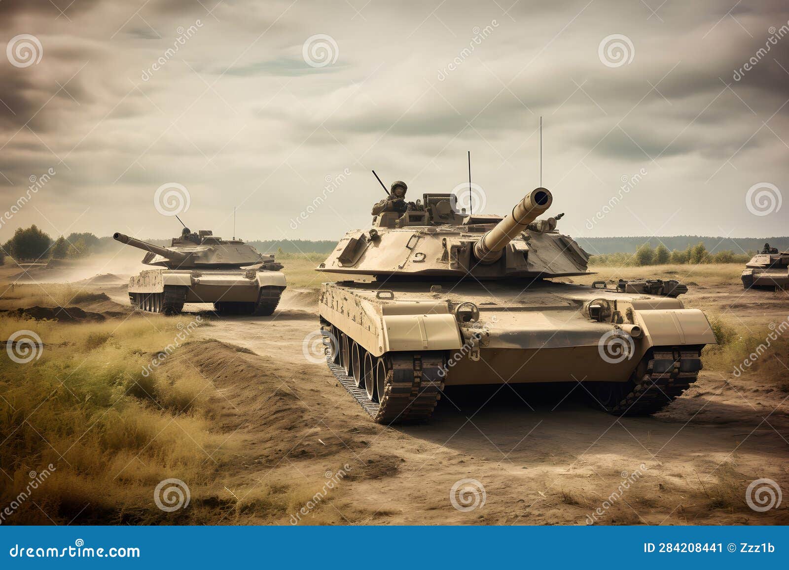 Western Tanks on Ukrainian Battlefields, Neural Network Generated Image ...