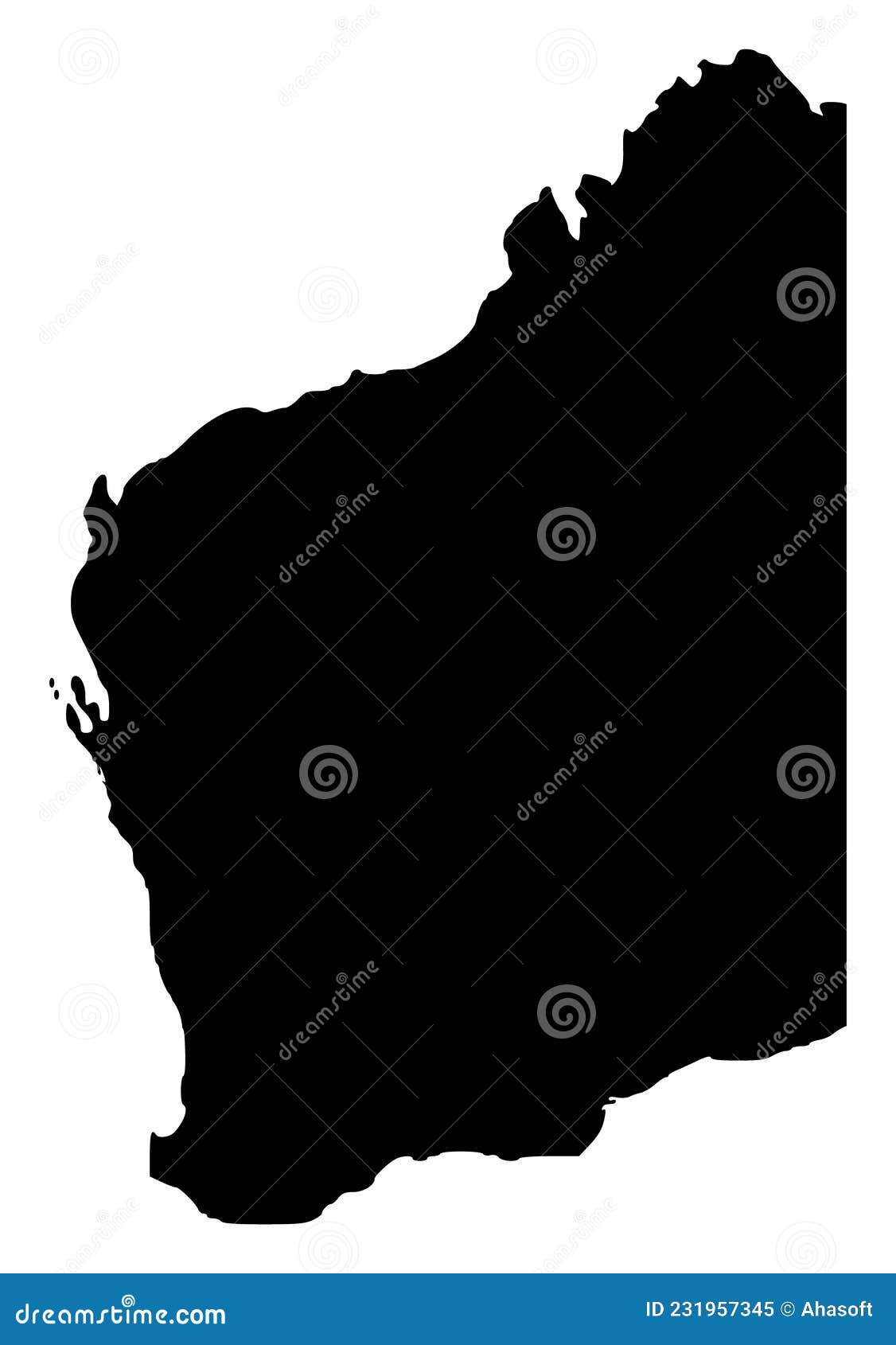 Western Territory - Australia Map Vector Illustration Stock Vector ...