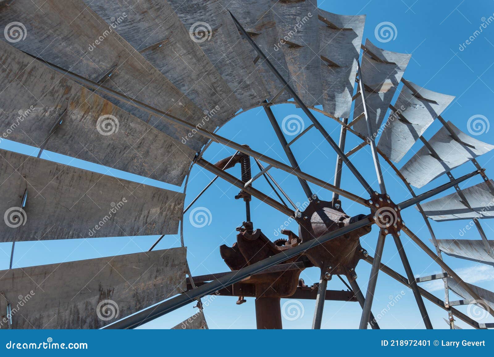 Classic Western Ranch Windmill Stock Image - Image of machine, desert ...