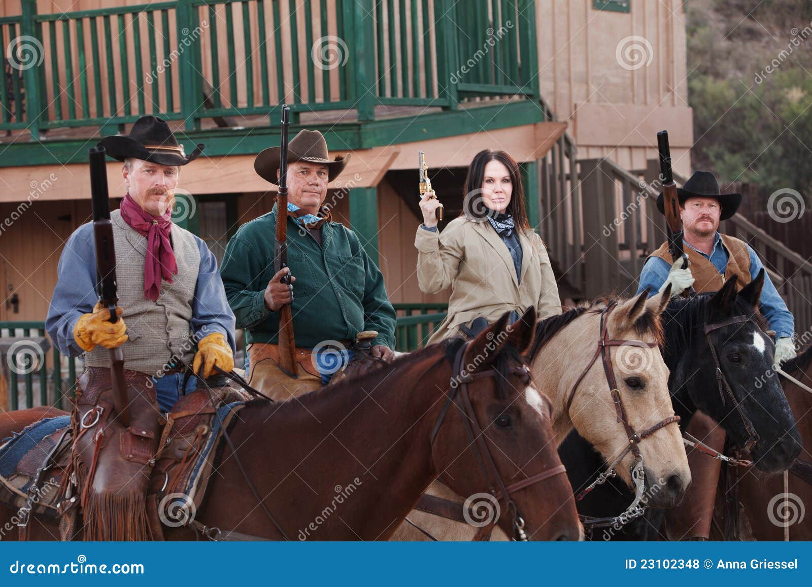 Western Vigilantes on Horseback Stock Photo - Image of angry, riders ...