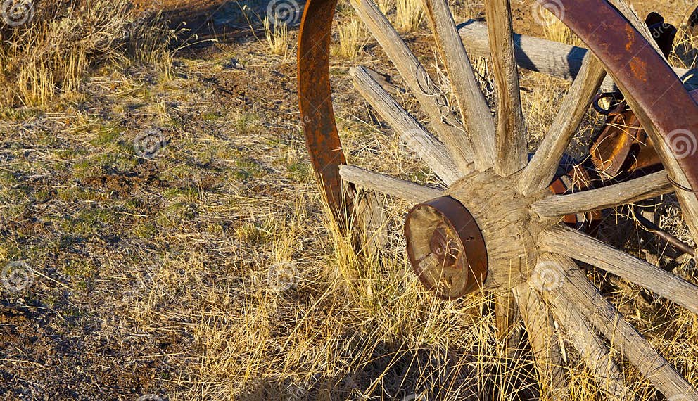 Western Wagon Wheel stock image. Image of retro, rustic - 23697749