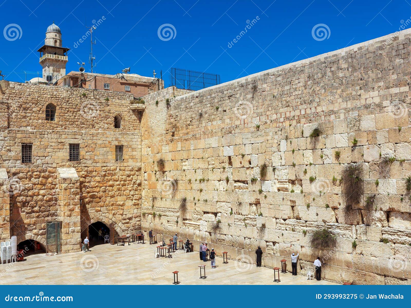 The Western Wall in Jerusalem Stock Image - Image of place, sunny ...