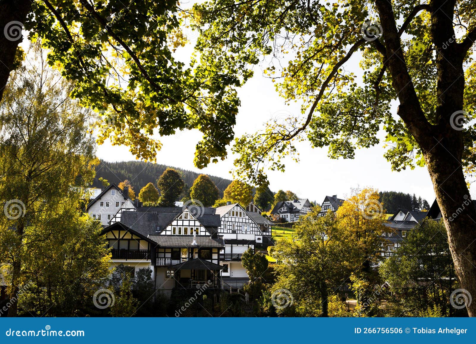 Westfeld Village in the Sauerland Germany Stock Photo - Image of white ...
