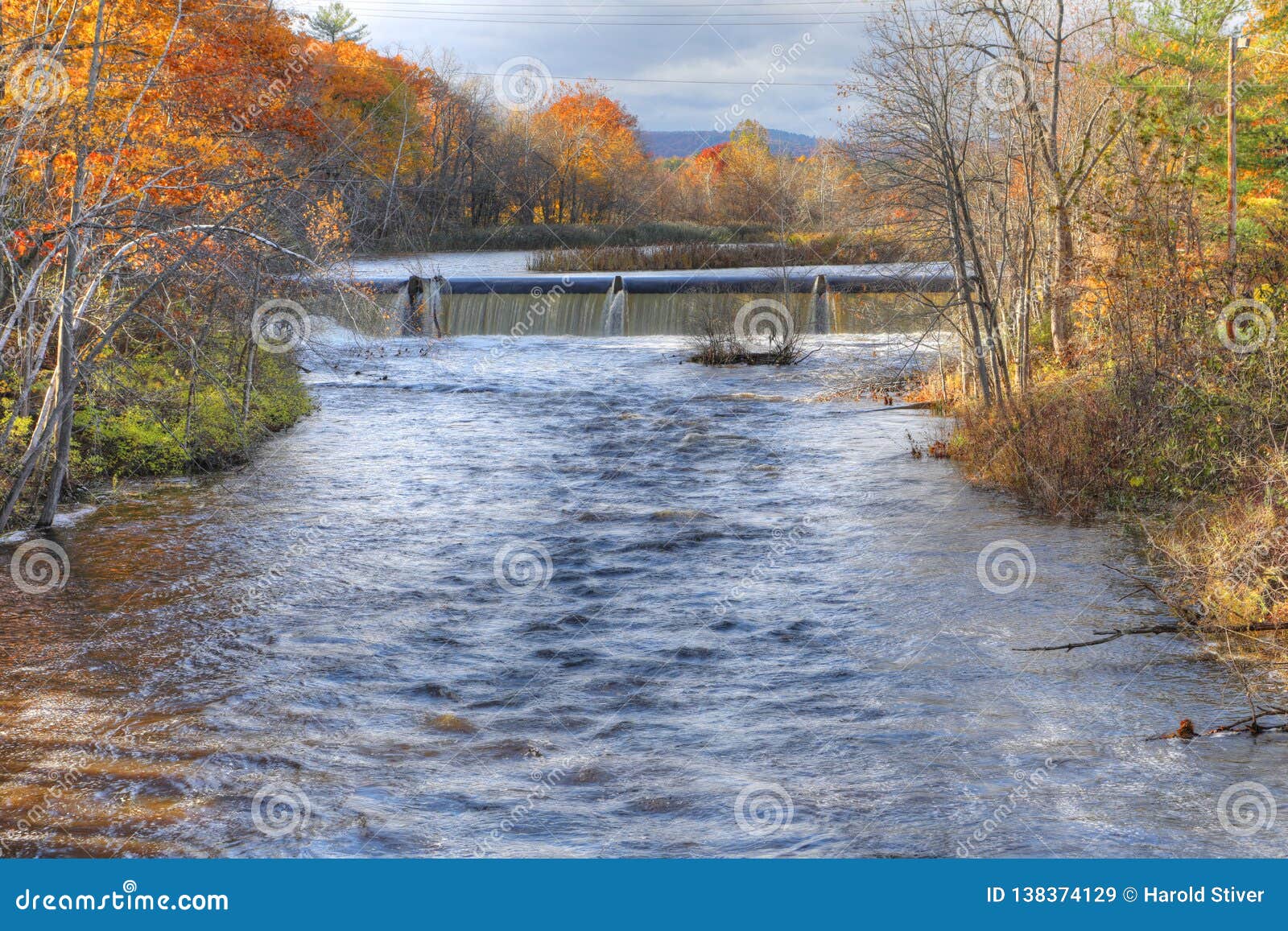 Mill Dam in Westfield, Massachusetts, USA Stock Image - Image of ...