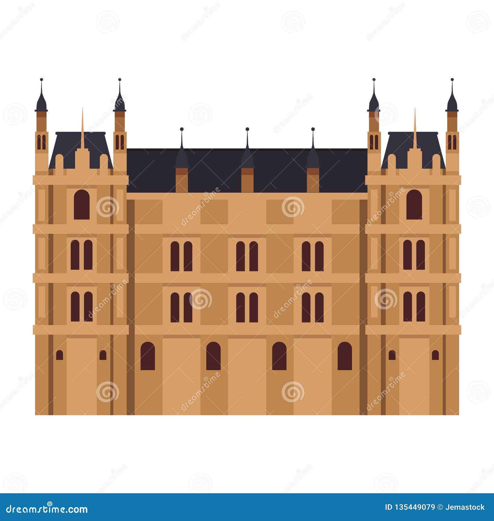 Westminster abbey icon stock vector. Illustration of iconic - 135449079