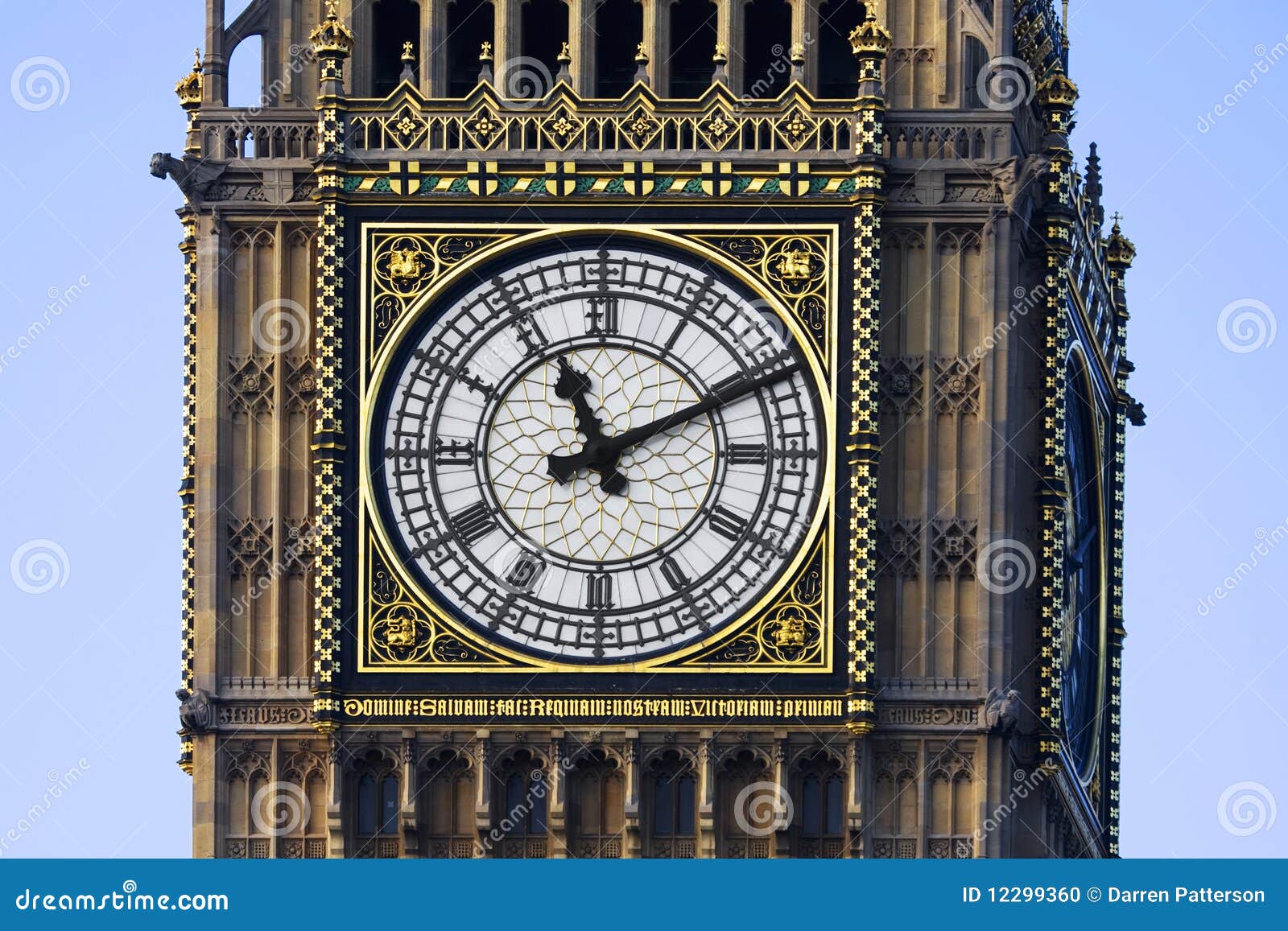 Westminster clock face stock photo. Image of palace, place - 12299360