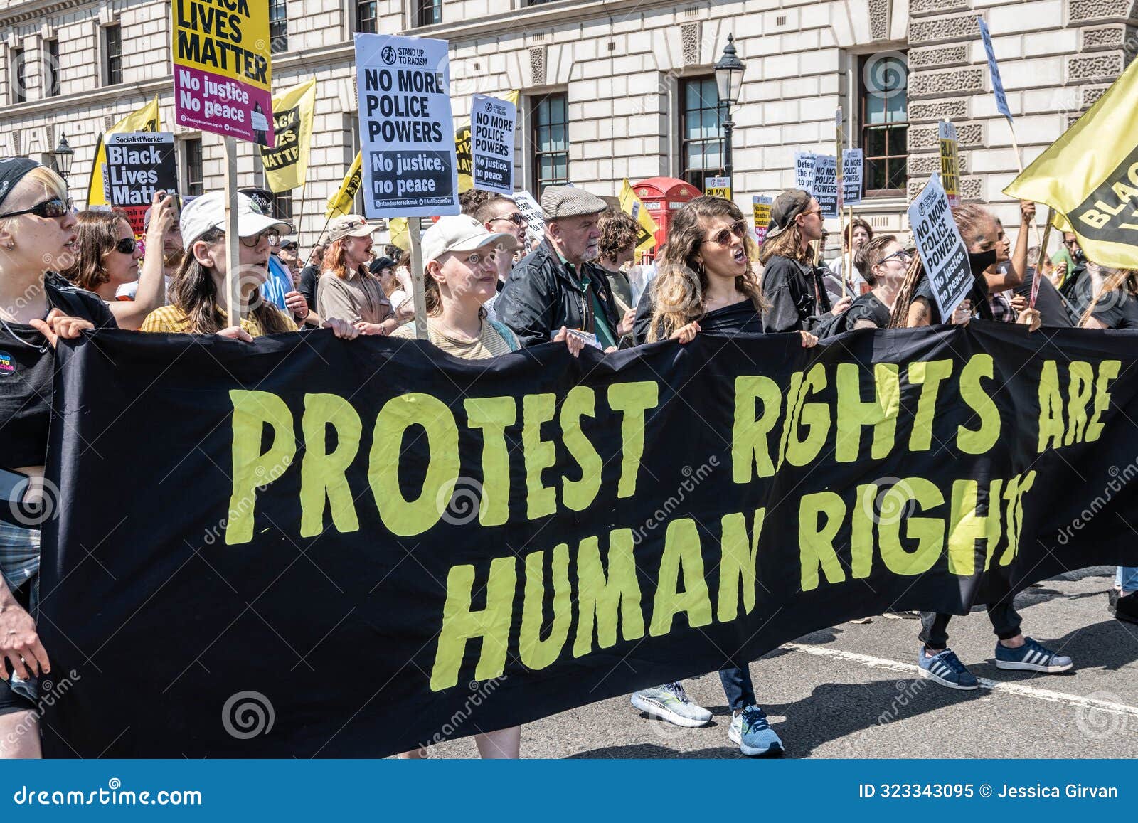 WESTMINSTER, LONDON - 27 May 2023: Protesters Marching at a Kill the ...